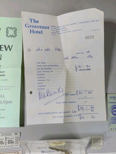 Vintage 80s England/European Trip Paper Lot Ticket Stubs, Receipts ...