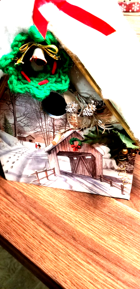 Vintage Handcrafted Christmas Decor Birdhouses For Indoor . { XMAS SALE ...