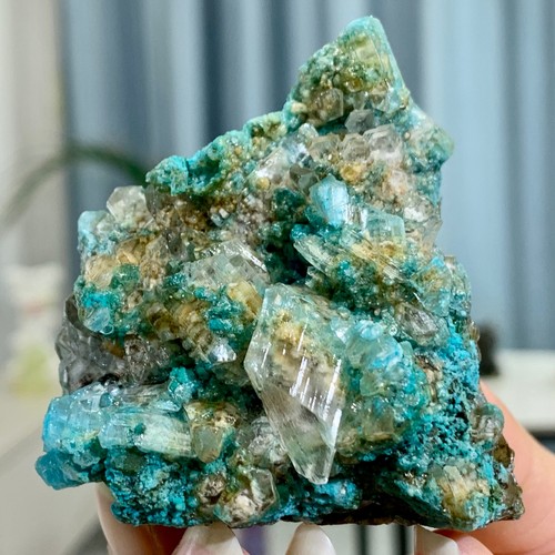 115G New Find Natural Gibbsite Symbiosis Clean Gypsum Cluster Mineral ...