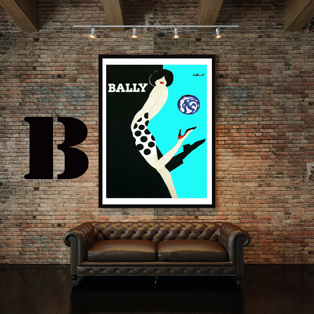 Bally Shoes Vintage Villemot Advertising Art Print Poster Set-Choice of ...