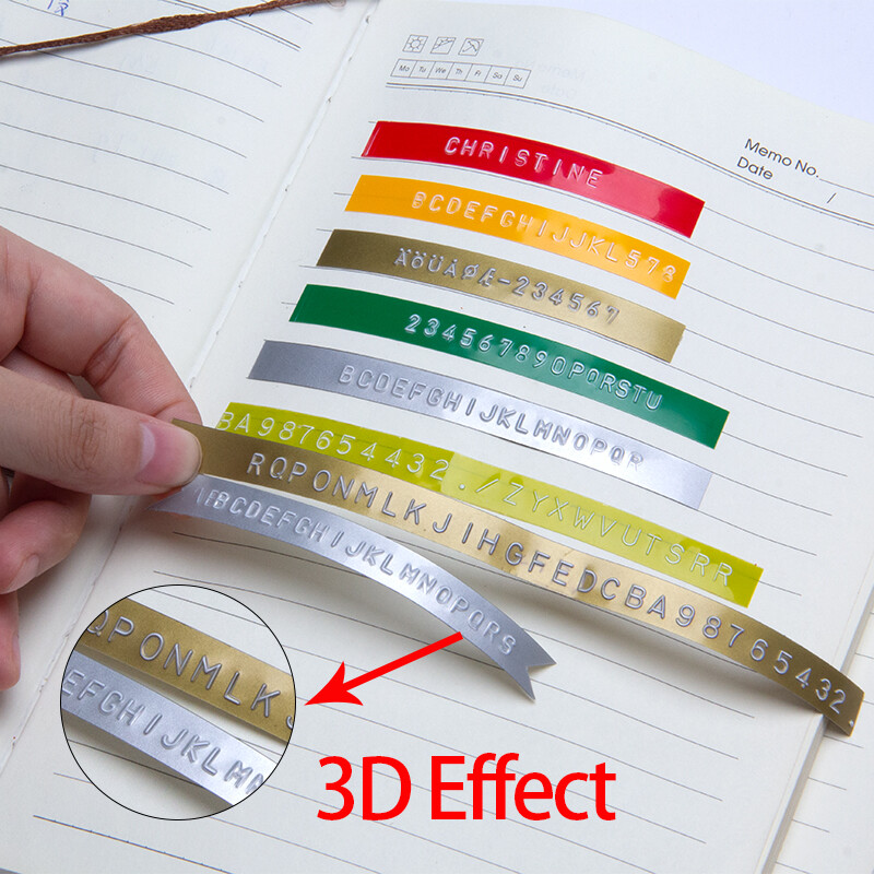 5PK Dymo Omega Junior Embossing Label Maker Tape 9mm Black Red Yellow ...