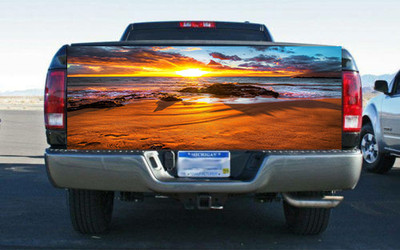 Beautiful Beach Sunset Truck Tailgate Wrap Vinyl Graphic Decal Sticker ...