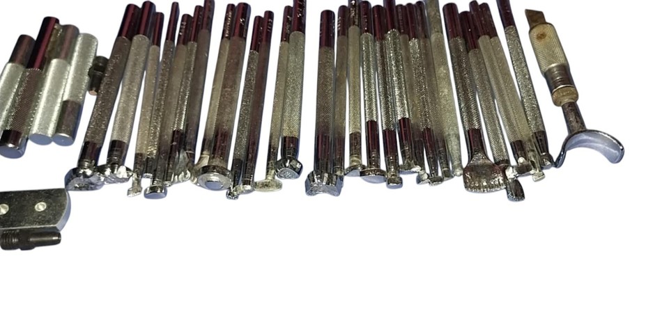 35pc Vtg Craftool Leather Stamp & Tool Lot | eBay