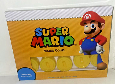 Nintendo Super Mario Coins String Light Set of 10 Clear Yellow NEW | eBay