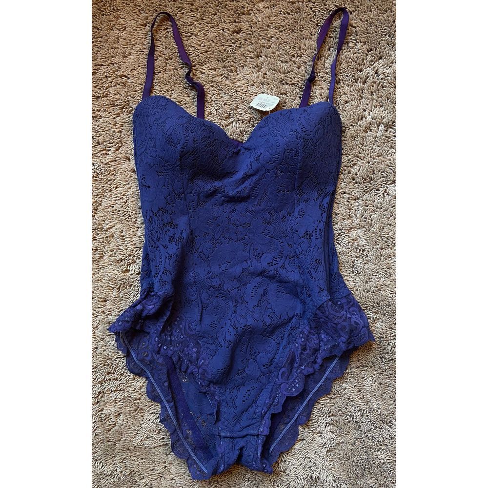 Vtg NWT Victorias Secret Gold Label Lace Teddy Bodysu… - Gem