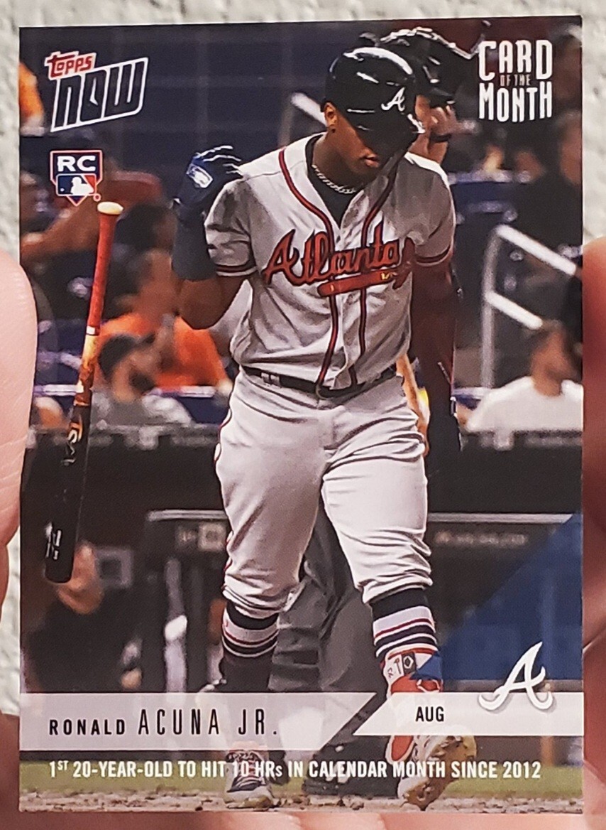 Ronald Acuna Jr 2018 Topps Now Baseball COTM Card of the Month RC #M ...