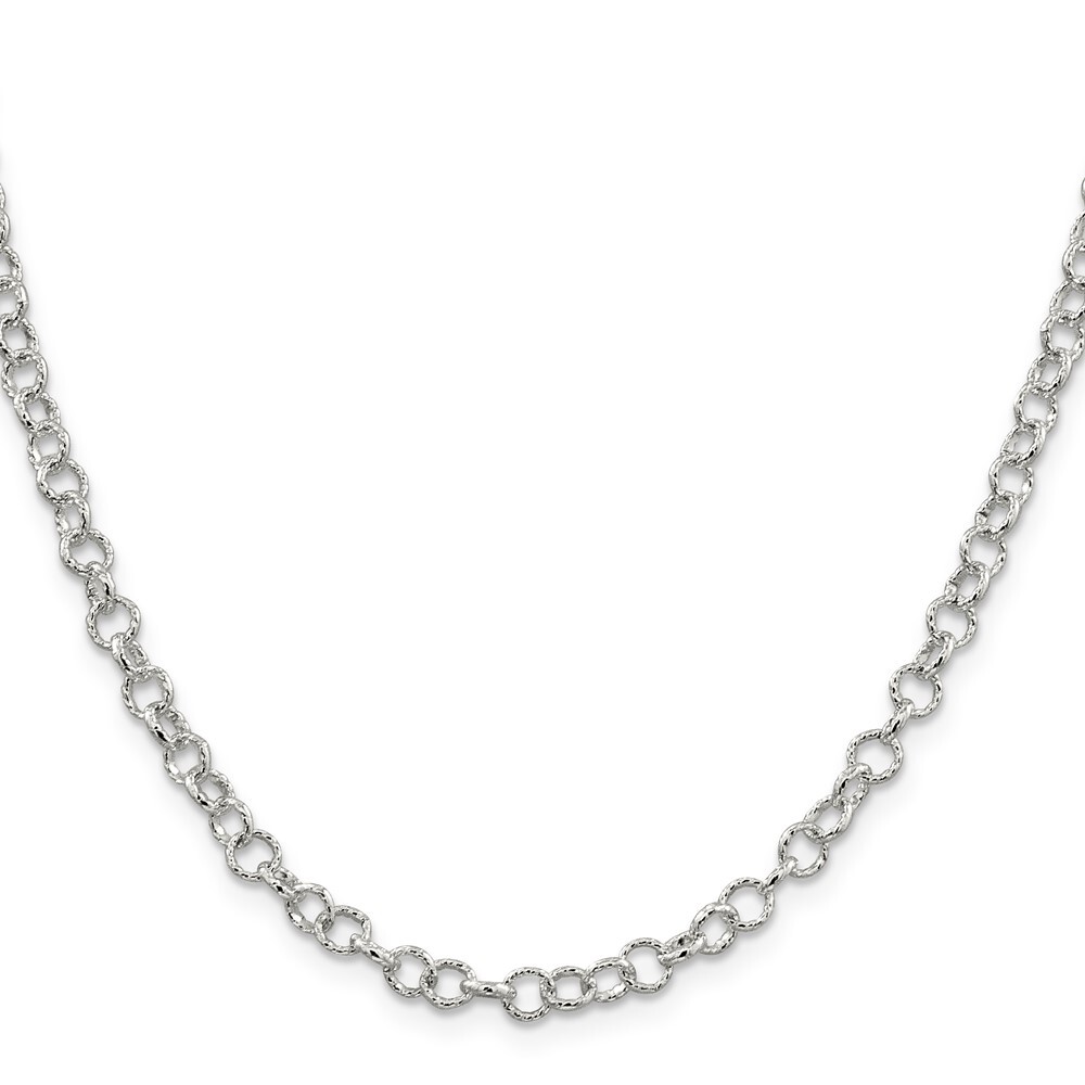 20" Sterling Silver 4.55mm Fancy Patterned Rolo Chain Necklace | eBay