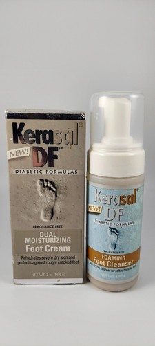 Kerasal DF Diabetic Formula Dual Moisturizing Foot Cream + Foaming Foot ...