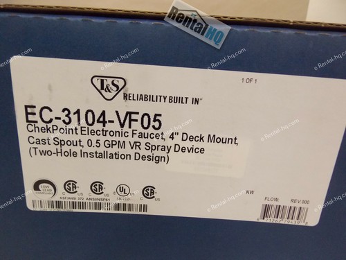 T&S EC-3104-VF05 Sensor Touchless Faucet 4 in. Deck Mount, Polished ...