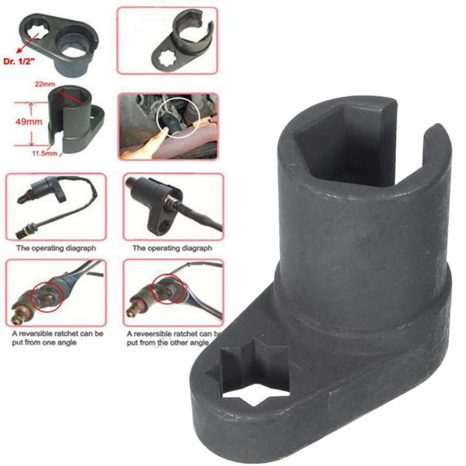 Universal Car Oxygen Sensor Drive Socket Wrench 22mm 1/2" Installer 6 ...