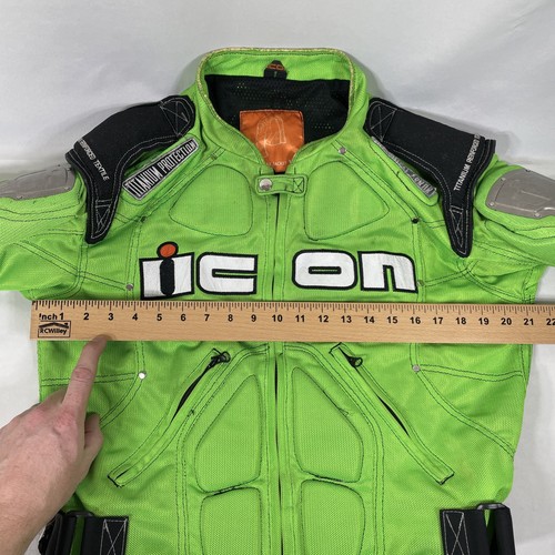 Icon TiMax Asphalt Tech Titanium Armored Motorcycle Rider Jacket Men's ...