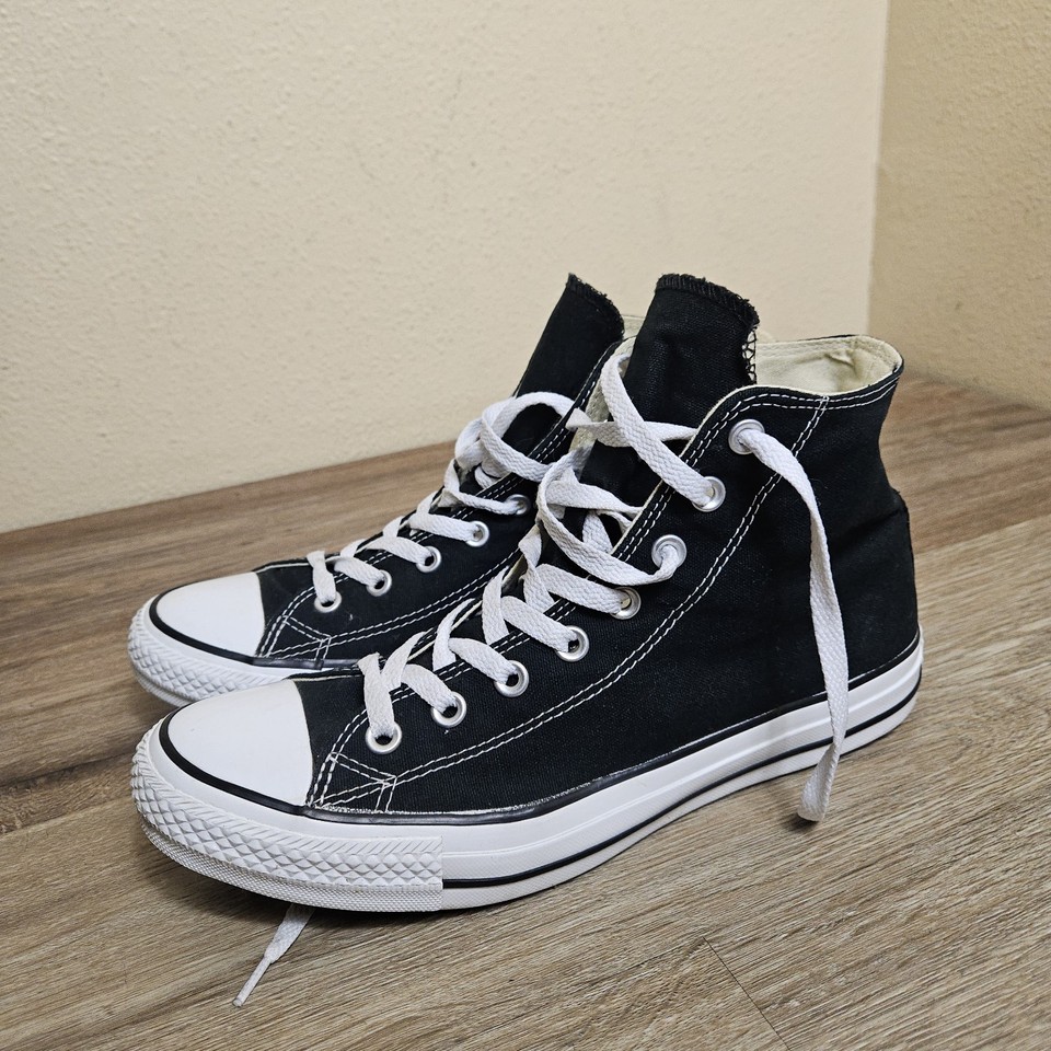 Converse Chuck Taylor All Star High Top Black Canvas Sneakers Men's Sz ...
