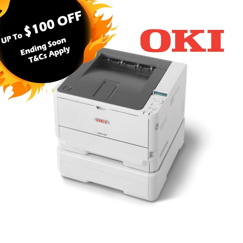 OKI B412DN Mono Laser Network USB Printer 45762003 + Second Paper Tray 44575714 | eBay Australia