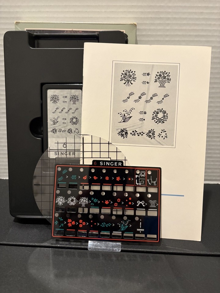 Vintage 1984 Singer Sew Ware Floral Motifs Cartridge 6 Floral Motifs ...