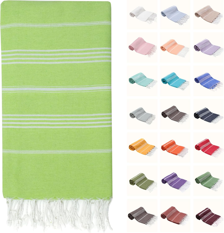 Turkish Beach Towel – Oversized 100% Cotton, Quick-Dry, Absorbent, Sand ...