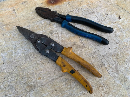 Klein Tools Lineman's Wire Cutter Pliers & Klenks 10" Snips Tin Shears ...