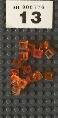 15x Lego Transparent Orange ROOF TILE 1X1X2/3 - 6245265 (Parts & Pieces ...