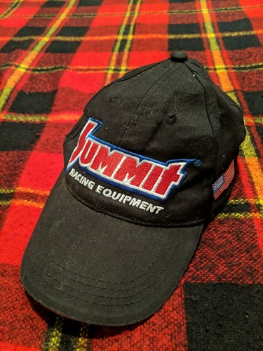 Summit Racing Equipment Baseball Hat American Flag Strapback Cap Black ...