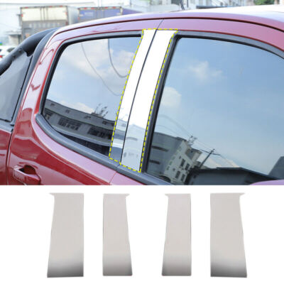 4x Set Stainless Steel Chrome Pillar Post Trim For Chevy Colorado GMC ...