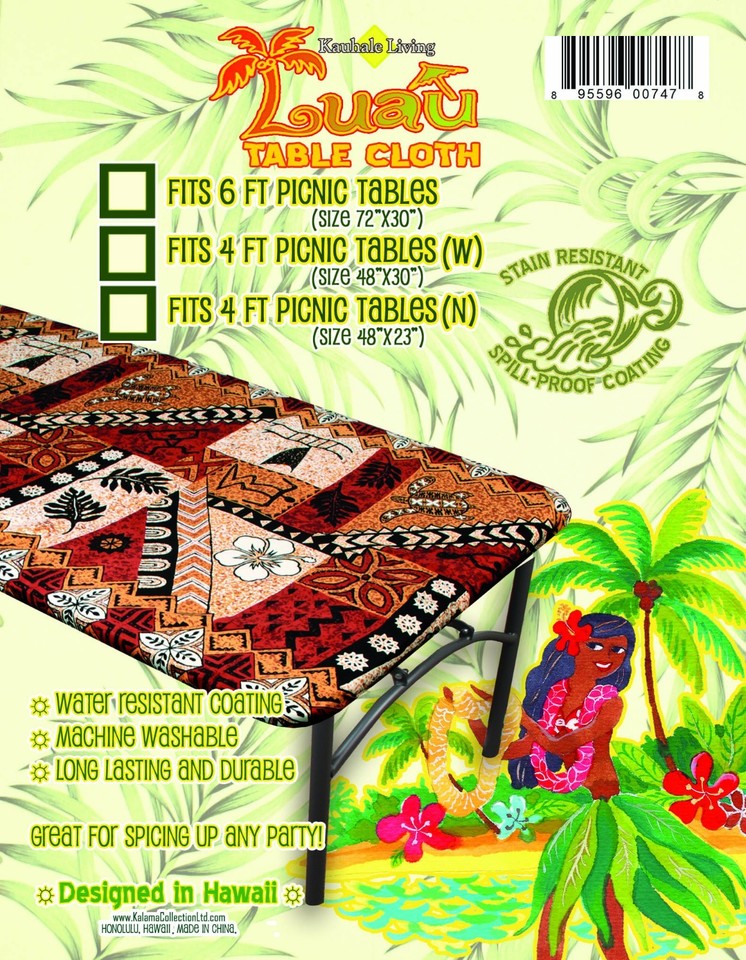 Tablecloth Tapa Hawaiian Tahitian Fijian Polynesian Pacific island Tiki ...