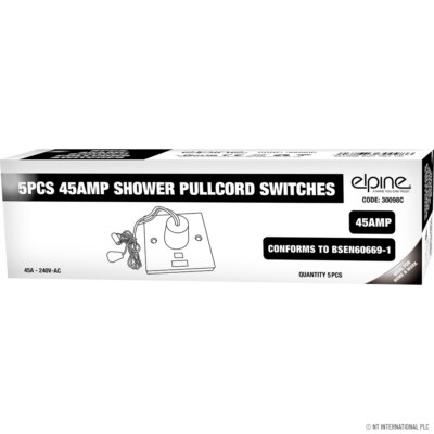 NEW 45AMP SHOWER PULLCORD SWITCHES CIELING PULL CORD LIGHT SWITCH ...
