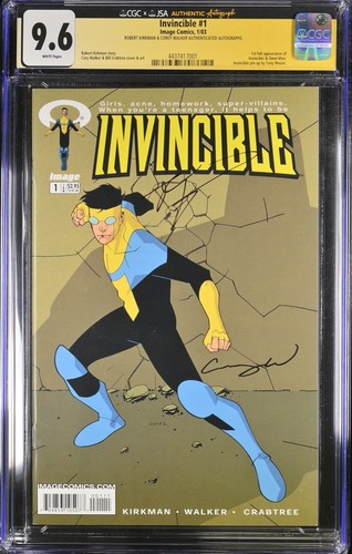 INVINCIBLE #1 CGC 9.6 Creators Kirkman + Walker Authenticated ...