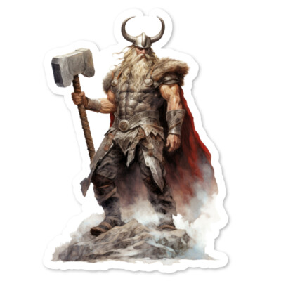 Thor Vinyl Sticker, Scrapbooking, Laptop, Water Bottle, Collectible, 2 ...