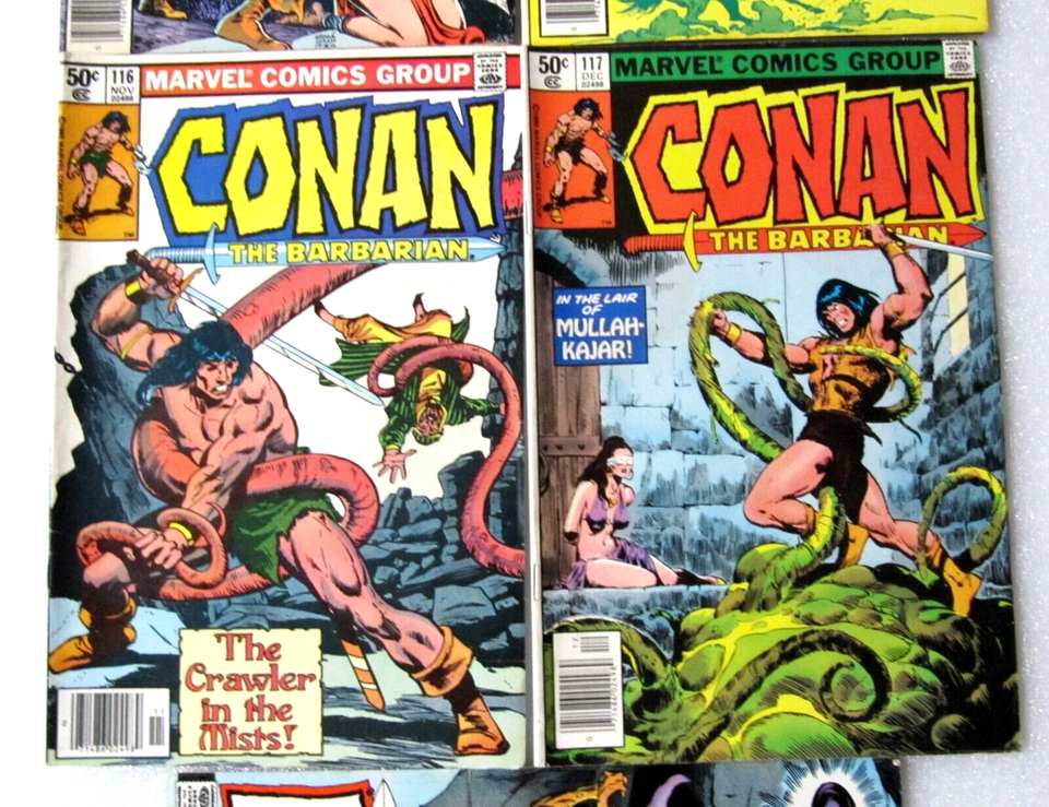 LOT RUN OF 5 CONAN #114 #115 #116 #117 #118 MARVEL BRONZE AGE COMIC ...