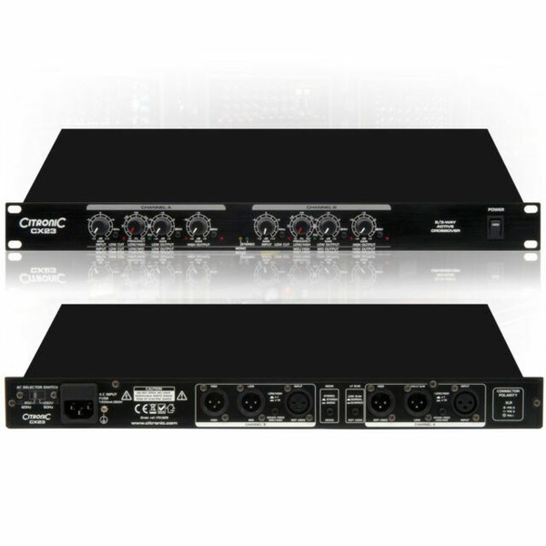 Citronic Cx23 2/3 Way Active 19" Rack Mountable Crossover CX 23 for ...