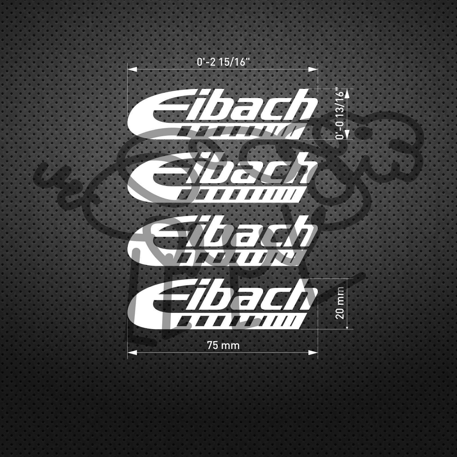 EIBACH 4 pcs REPLACEMENT STICKER DECALS PEGATINAS AUFKLEBER AUTOCOLLANT ...