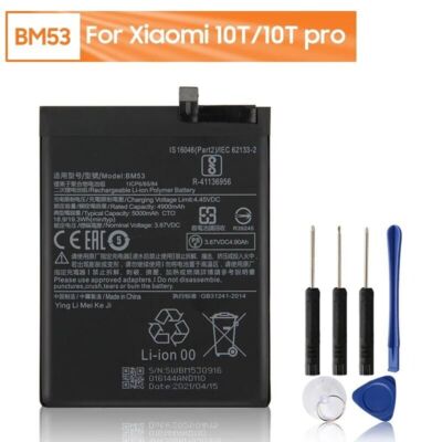 New Replacement Battery BM53 For Xiaomi Mi 10T Mi 10T Pro K30S 5000 mAh ...