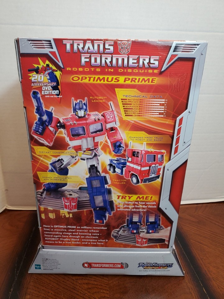 Transformers 20th Anniversary Masterpiece Mp-1 Optimus Prime Autobot G1 ...