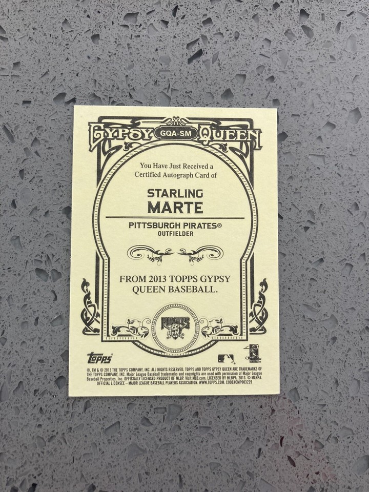 2013 Gypsy Queen Starling Marte Autograph Auto Card #GQA-SM | eBay