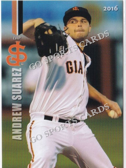 2016 San Jose Giants Andrew Suarez Rookie Card Baseball Card | eBay
