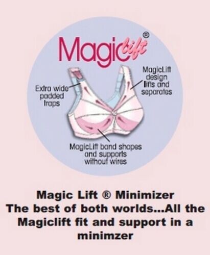 NWOT Glamorise White Size 42I Magic Lift Full Figure Minimizer Support ...