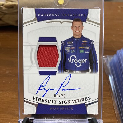 2022 National Treasures Racing Ryan Preece Firesuit Signatures 06/25 | eBay