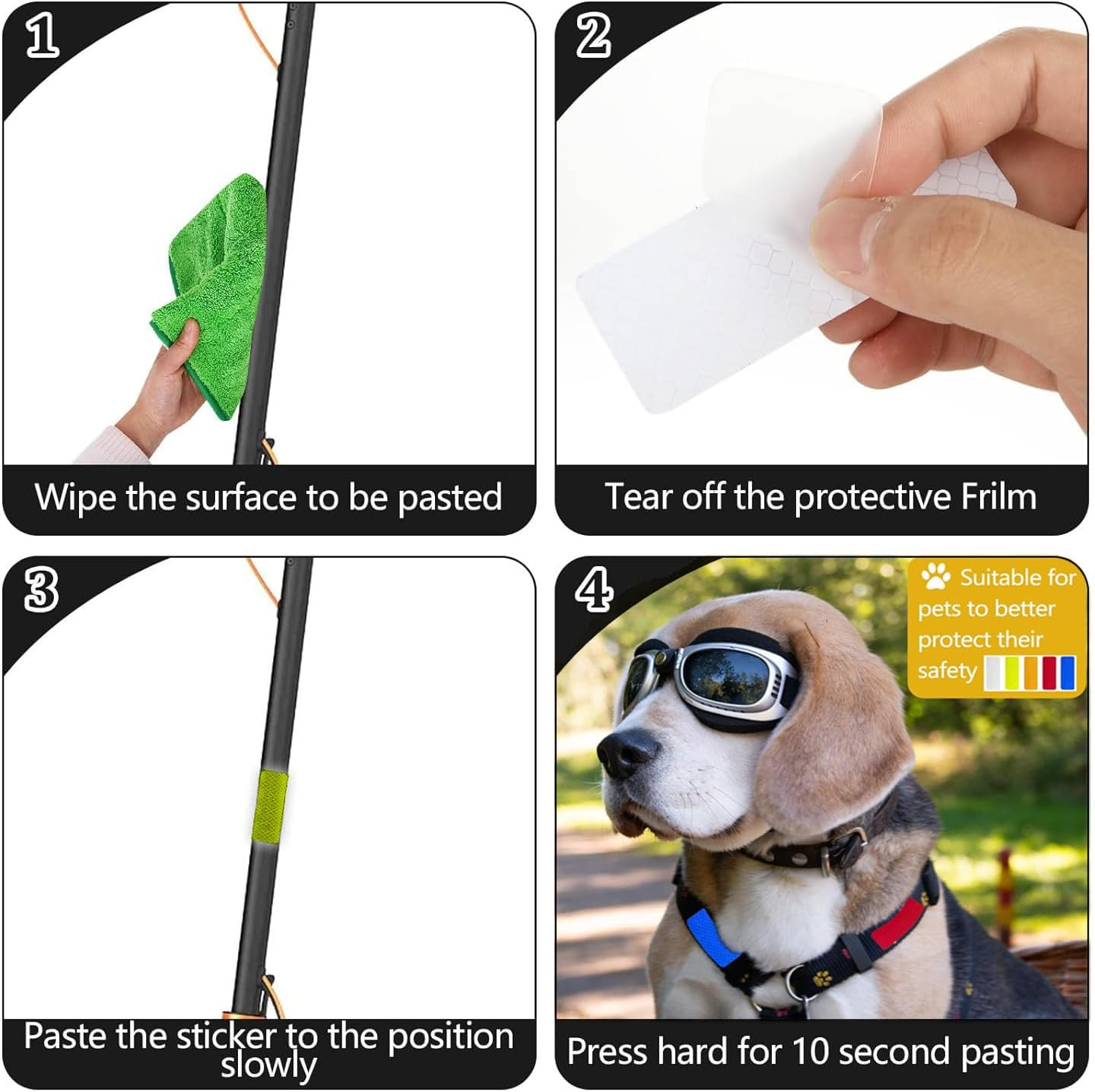 Reflective Tapes Safety Reflective Warning Stickers, 50 Pcs Night ...