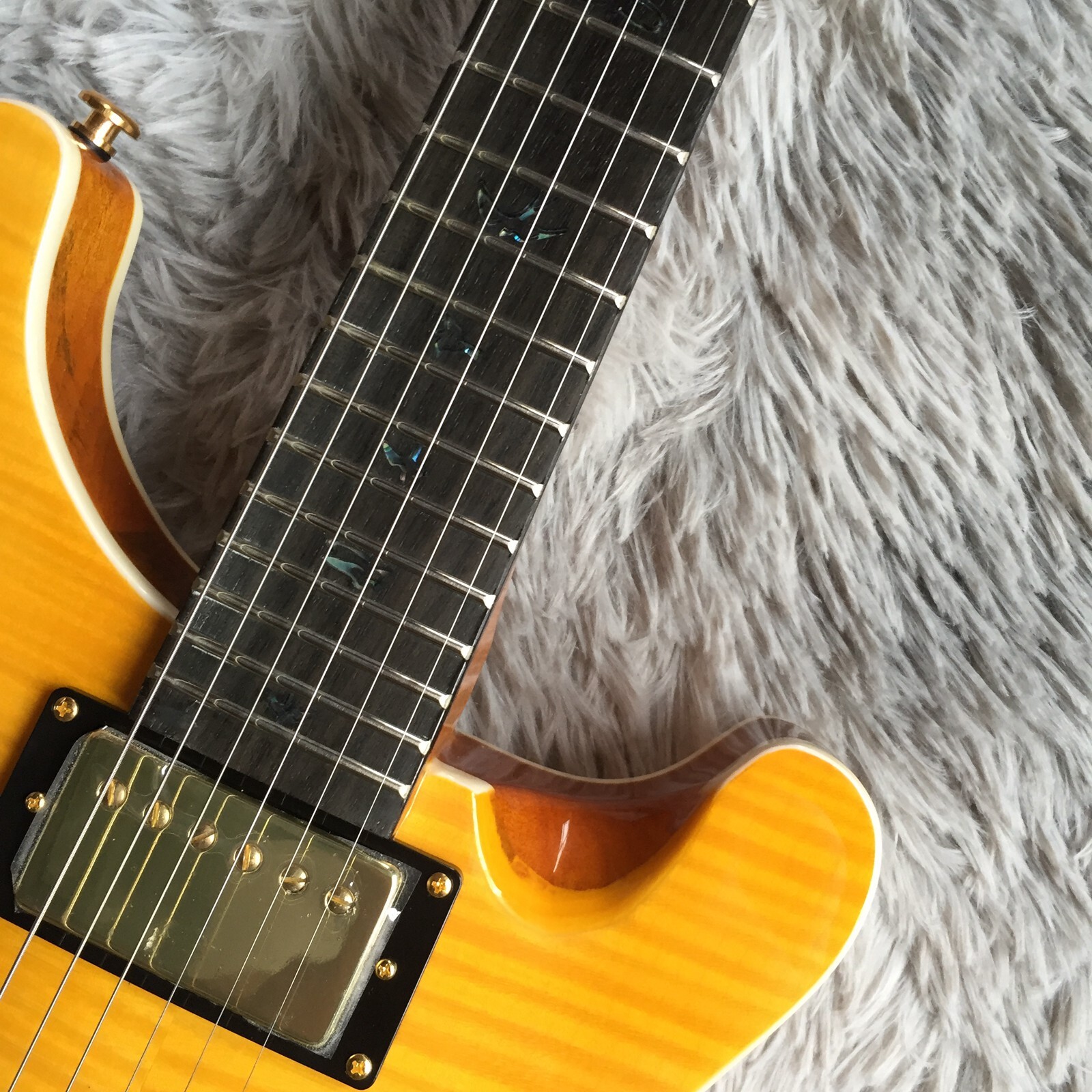 Flame Maple Top Yellow Hollow Body Electric Guitar Semi Hollow China ...