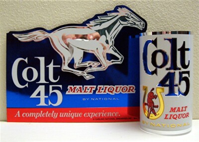 Old Colt 45 Malt Liquor 3-D thin Foil National Beer Sign Old ...