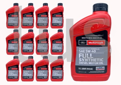 Motorcraft Oil Change Kit 12qts Full Synthetic Diesel Oil 5w40 oil ...