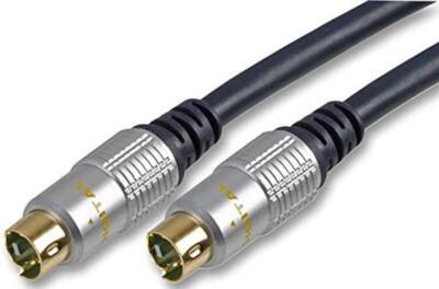 HQ S-Video Lead Cable 4 Pin Mini-DIN S-VHS Male to Male Lead 1M 2M 3M ...