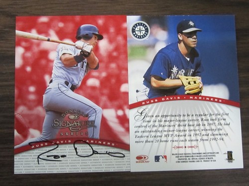 1997 Donruss Signature Russ Davis Autograph / Signed Card B3 Seattle ...