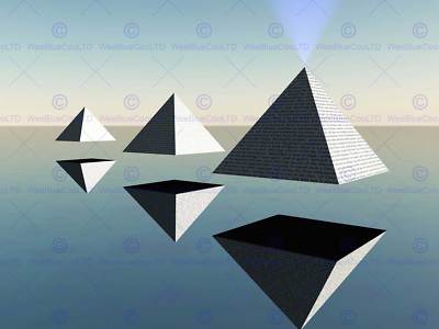 TRIO FLOATING PYRAMIDS PHOTO ART PRINT POSTER PICTURE BMP568A | eBay ...