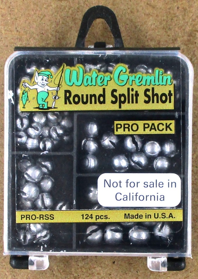 (6) Packs Water Gremlin Round Split Shot Sinkers Pro Pack (124 Pc Per Pack) New | eBay