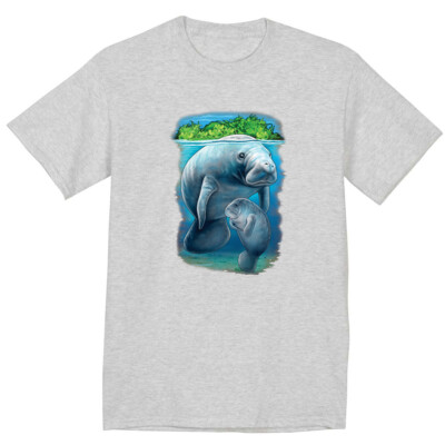 Manatee T-shirt Nature Wildlife Florida Georgia Mens Graphic Tees ...