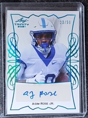 2021 ASIM ROSE JR. LEAF TRINITY FOOTBALL AUTO TPA-ARJ #/50 SM | eBay