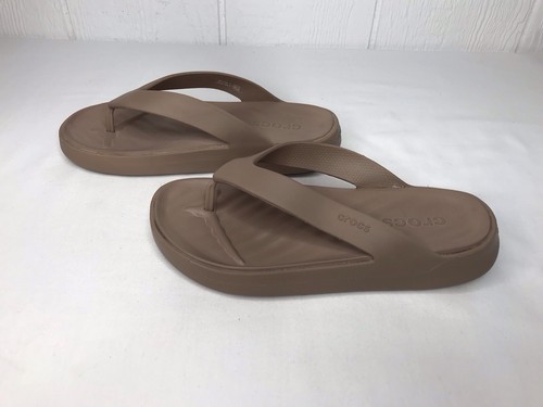 Crocs Getaway Platform Flip Women's US Size 7 Latte Wedge Flip Flops ...