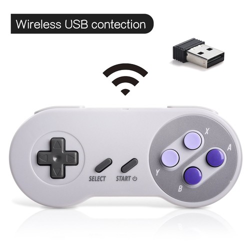 2.4 GHz Wireless USB SNES Controller for Super Classic Games, iNNEXT ...