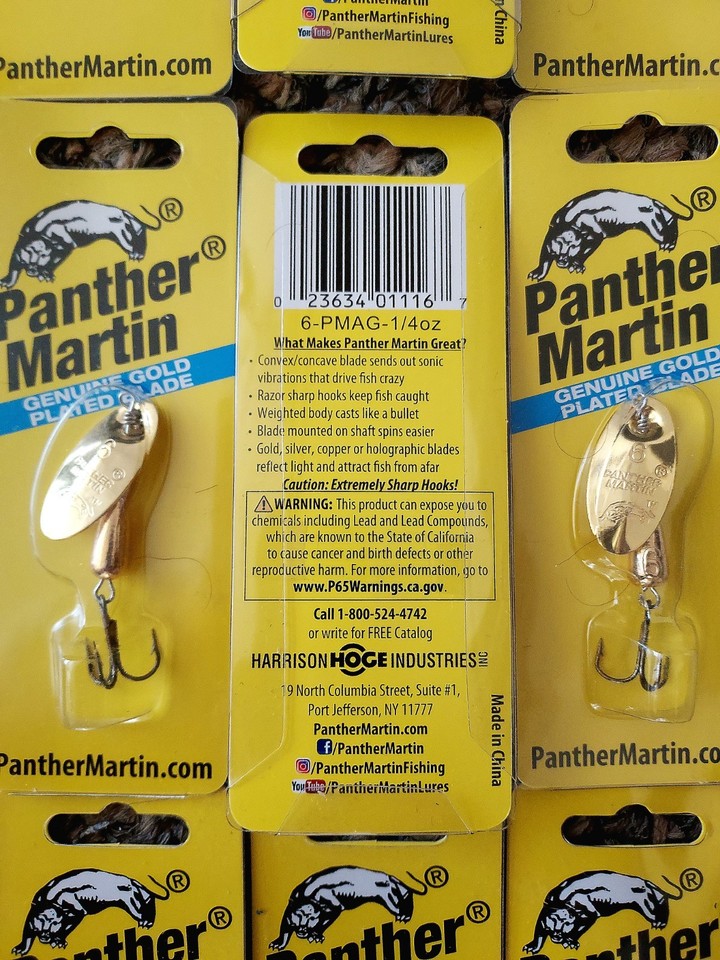 22 Lures Panther Martin Inline Spinners Fishing Lot - Gold - Trout Bass ...