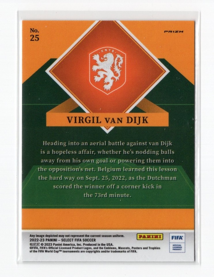 2022-23 Panini Select FIFA Select Stars -- Virgil Van Dijk #25 | eBay